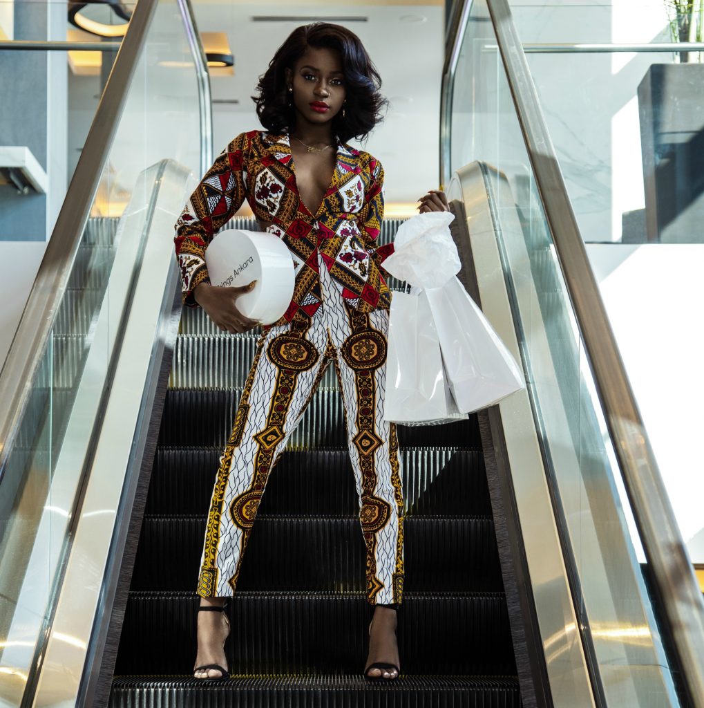 Glow Boss Red Black White Gold Mixed Prints Ankara Print African Print ...